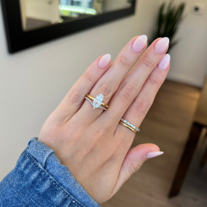 How to Pair a Marquise Engagement Ring with a Wedding Band