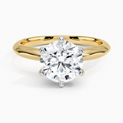Six prong solitaire engagement ring store