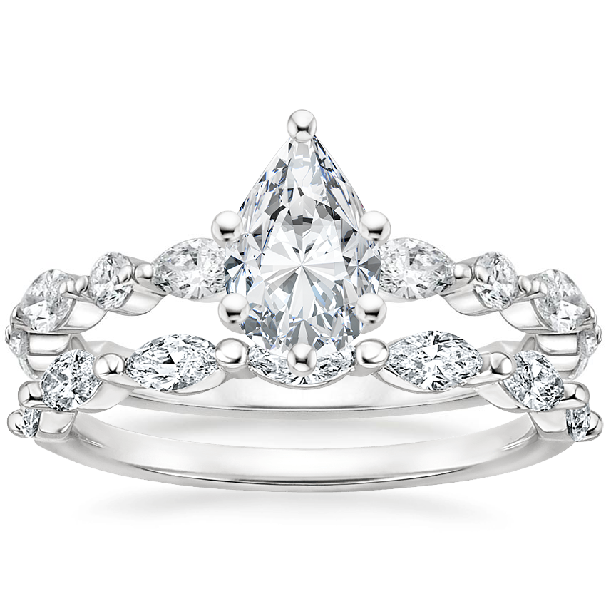 18K White Gold Luxe Versailles Diamond Ring 1 2 ct. tw. with Joelle Diamond Ring Brilliant Earth