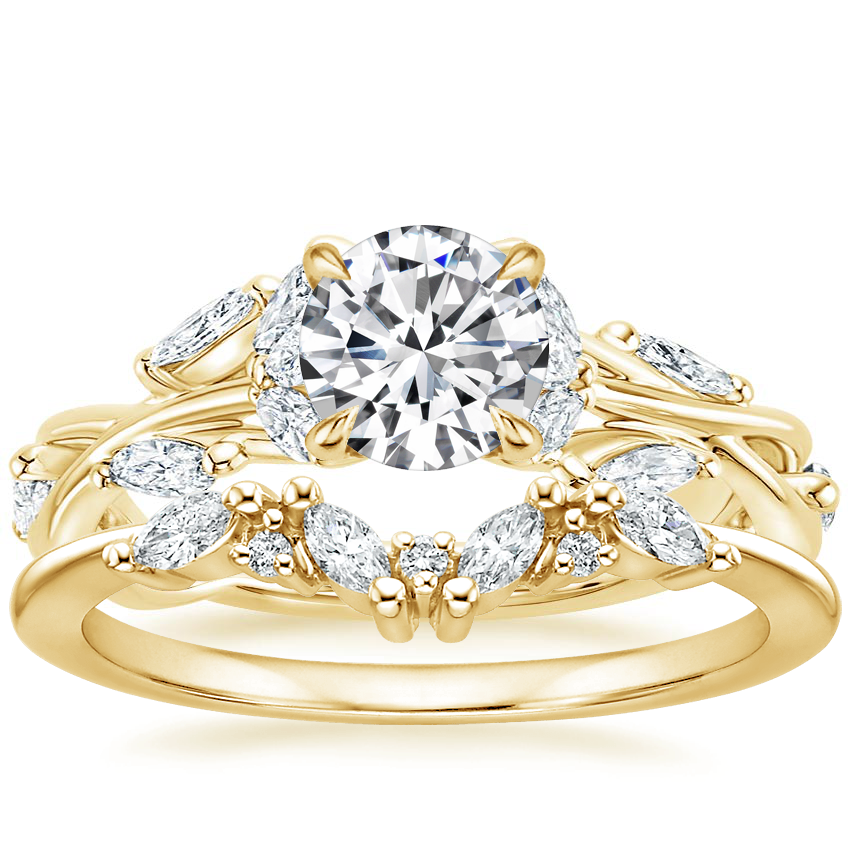 Secret Garden Diamond Ring (1/2 ct. tw.) with Yvette Diamond Ring in ...