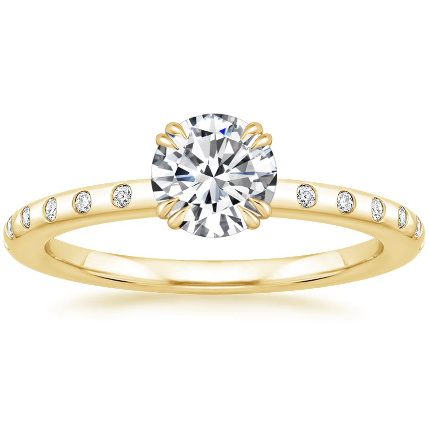 Flush Set Diamond Accent Setting with Hidden Accents | Anais ...