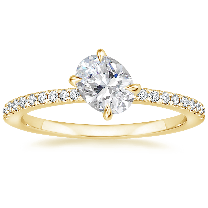 18K Yellow Gold Pisa Diamond Ring