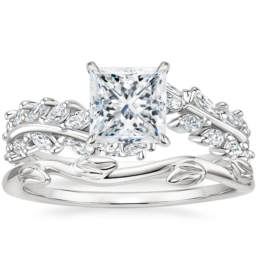 18K White Gold Winding Ivy Diamond Ring (3/4 ct. tw.) with Winding ...