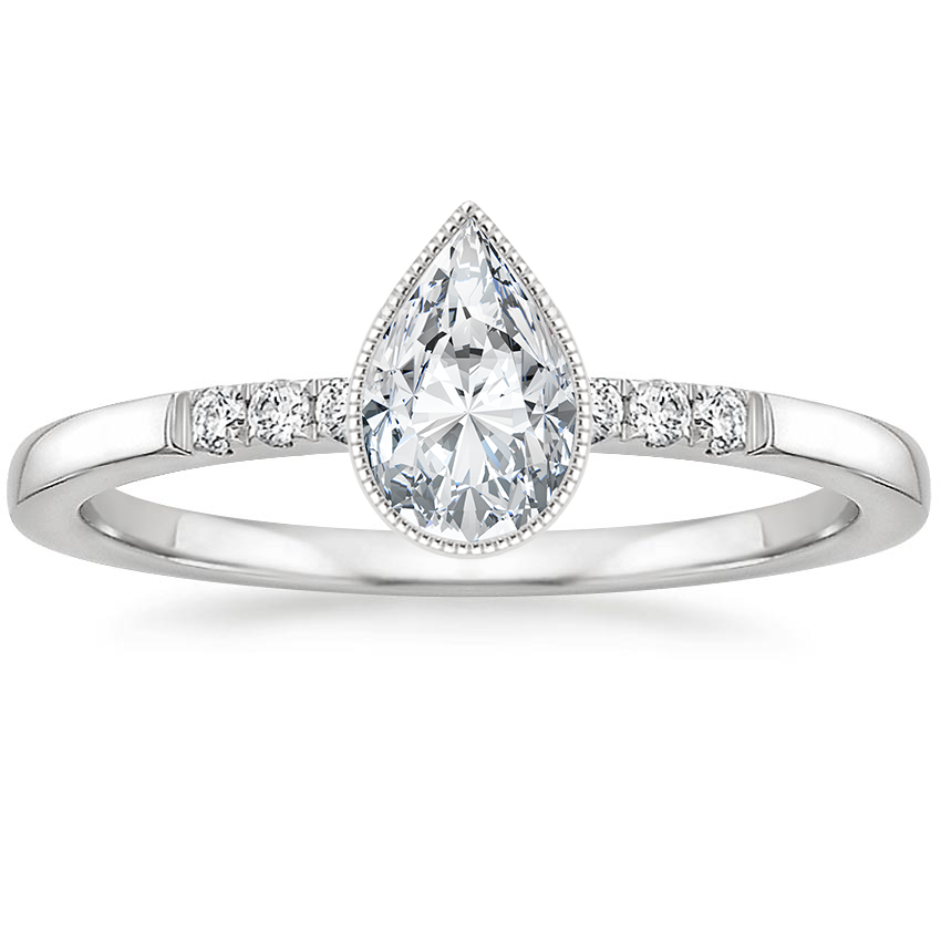 Bezel Milgrain Diamond Engagement Ring | Imogen | Brilliant Earth