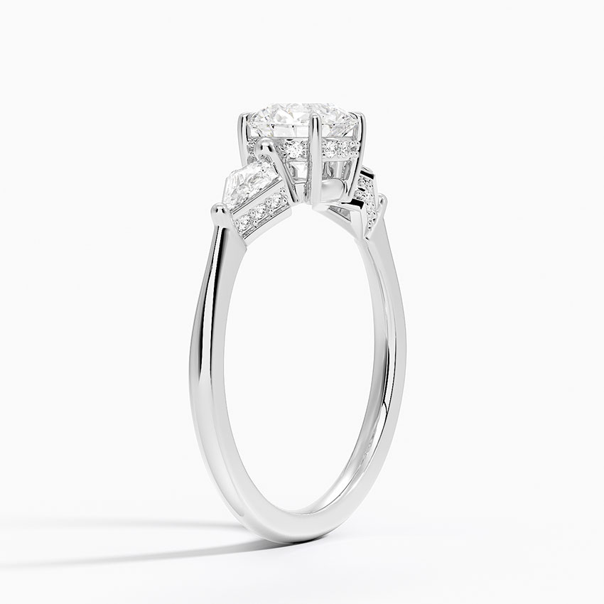 Platinum Luxe Cometa Three Stone Diamond Ring (1/3 ct. tw.)