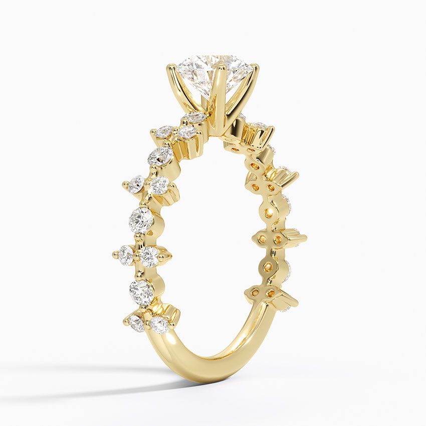 18K Yellow Gold Reflection Diamond Ring