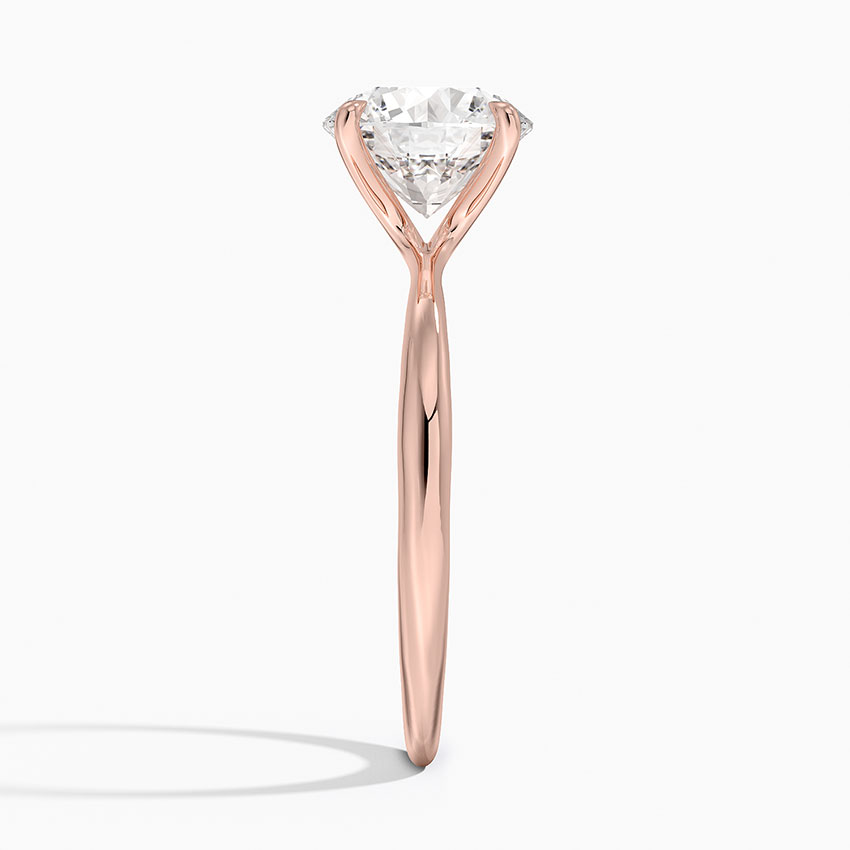 14K Rose Gold 2mm Freesia Solitaire Ring