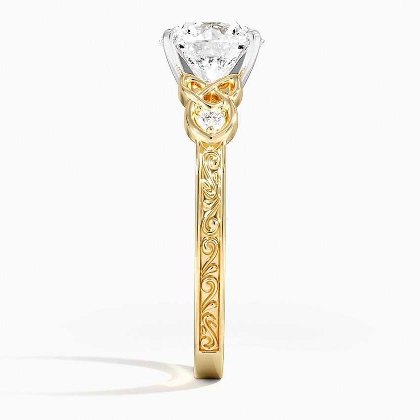 18K Yellow Gold Aberdeen Celtic Diamond Ring