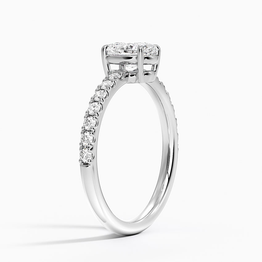 Dara Low-Profile Diamond Ring in 18K White Gold | Brilliant Earth
