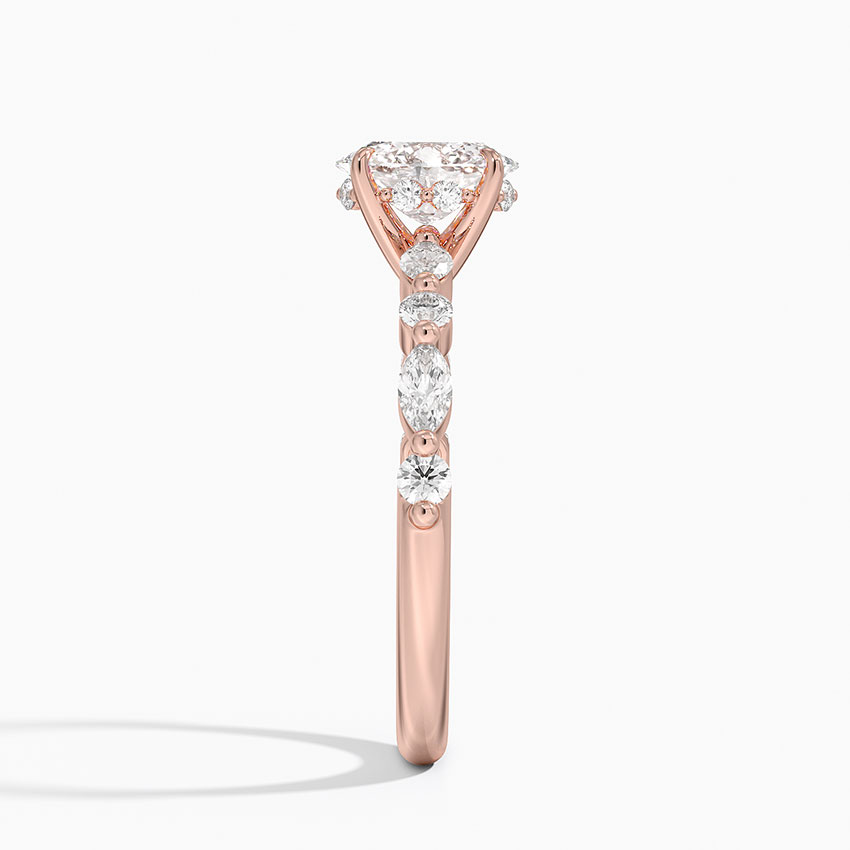 14K Rose Gold Versailles Hidden Halo Diamond Ring