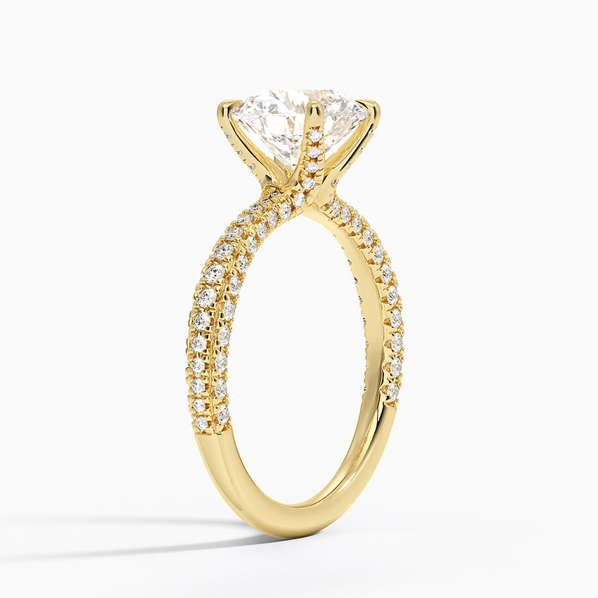 18K Yellow Gold Freesia Diamond Ring