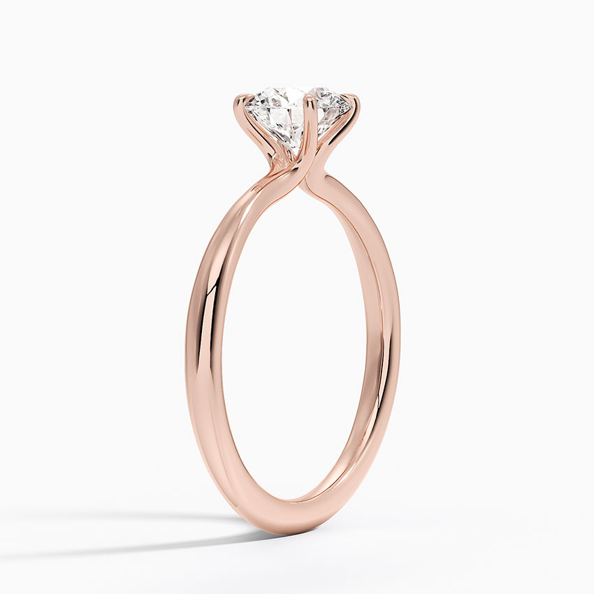 14K Rose Gold 2mm Freesia Solitaire Ring