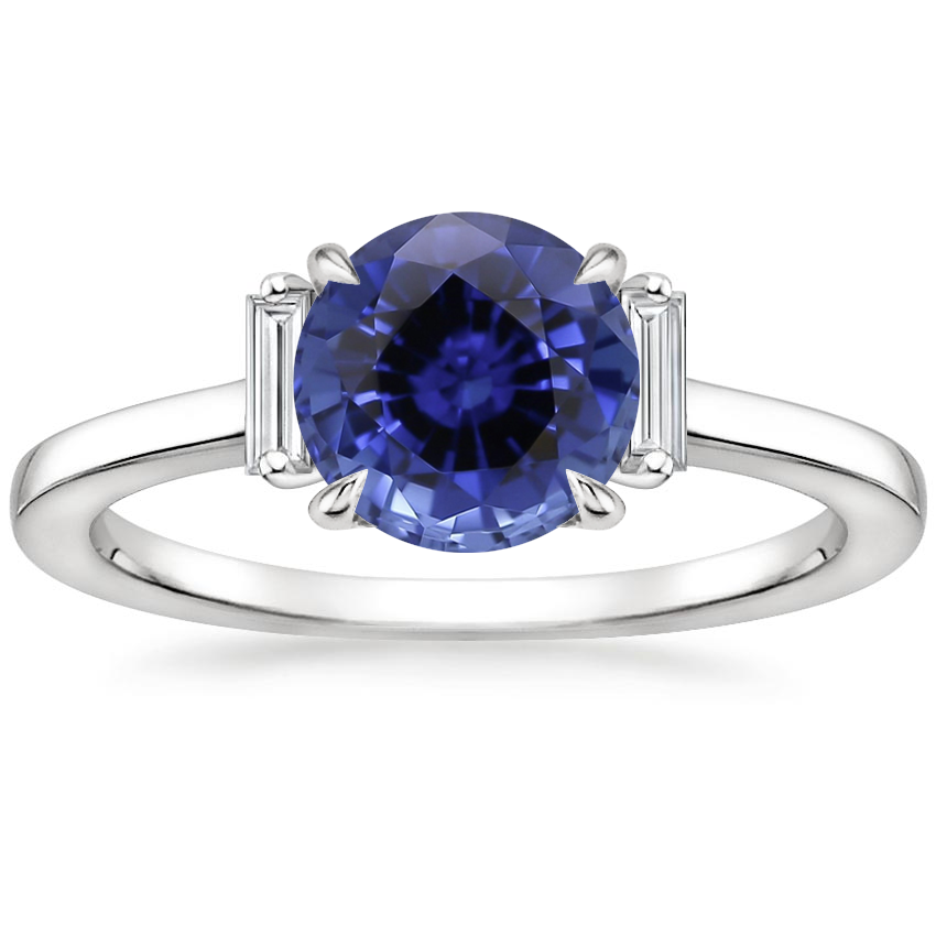 Sapphire Piper Diamond Ring in 18K White Gold