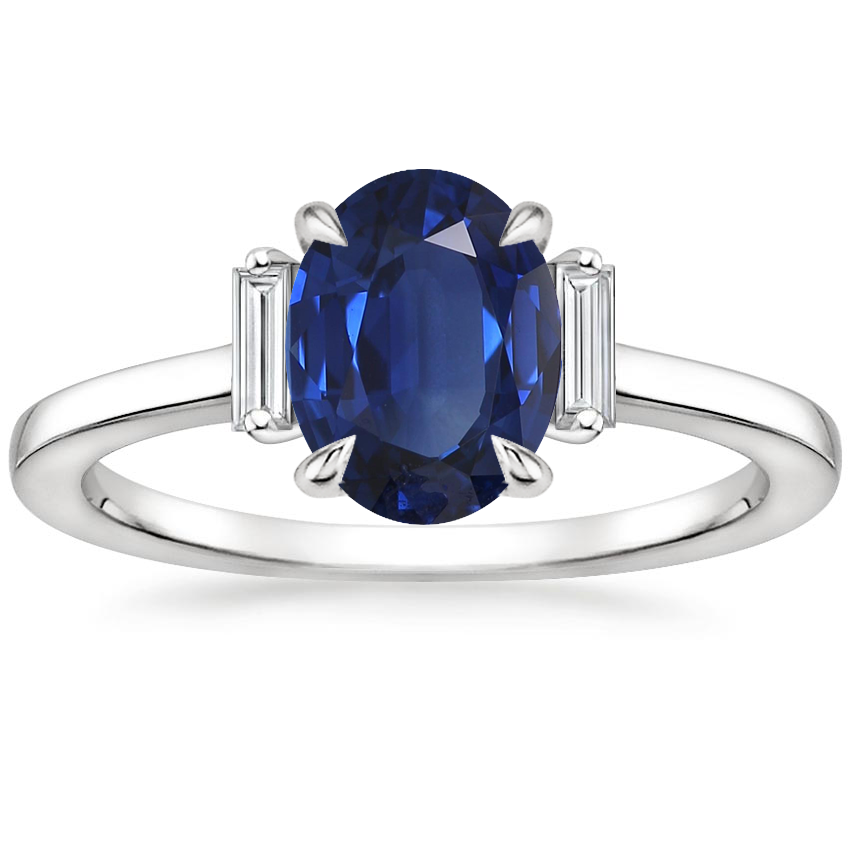 Sapphire Piper Diamond Ring in 18K White Gold