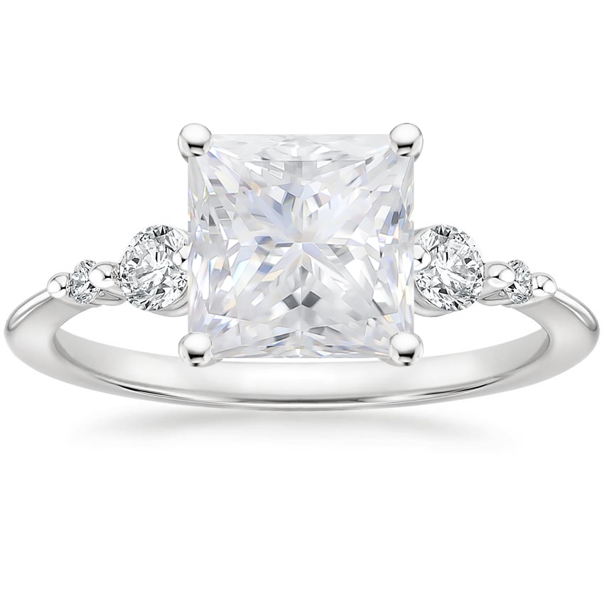 Moissanite Sloane Diamond Ring in 18K White Gold