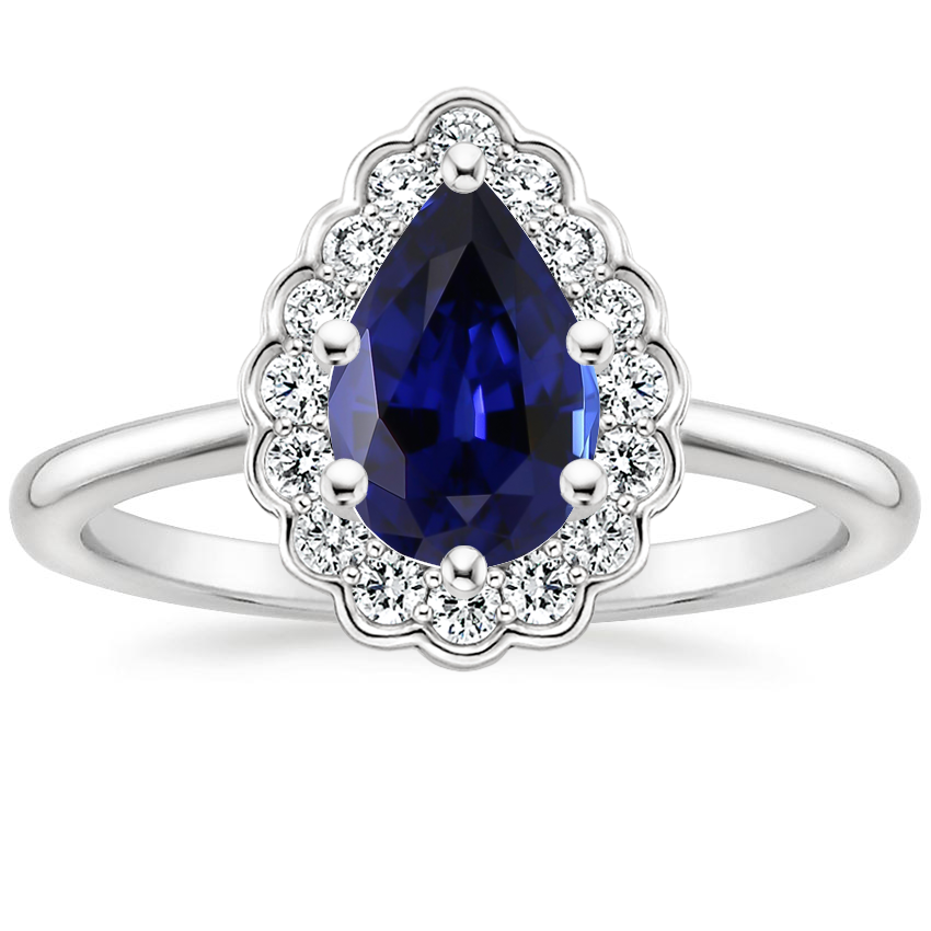 Lab Grown Sapphire Violette Lab Diamond Ring in Platinum | Brilliant Earth