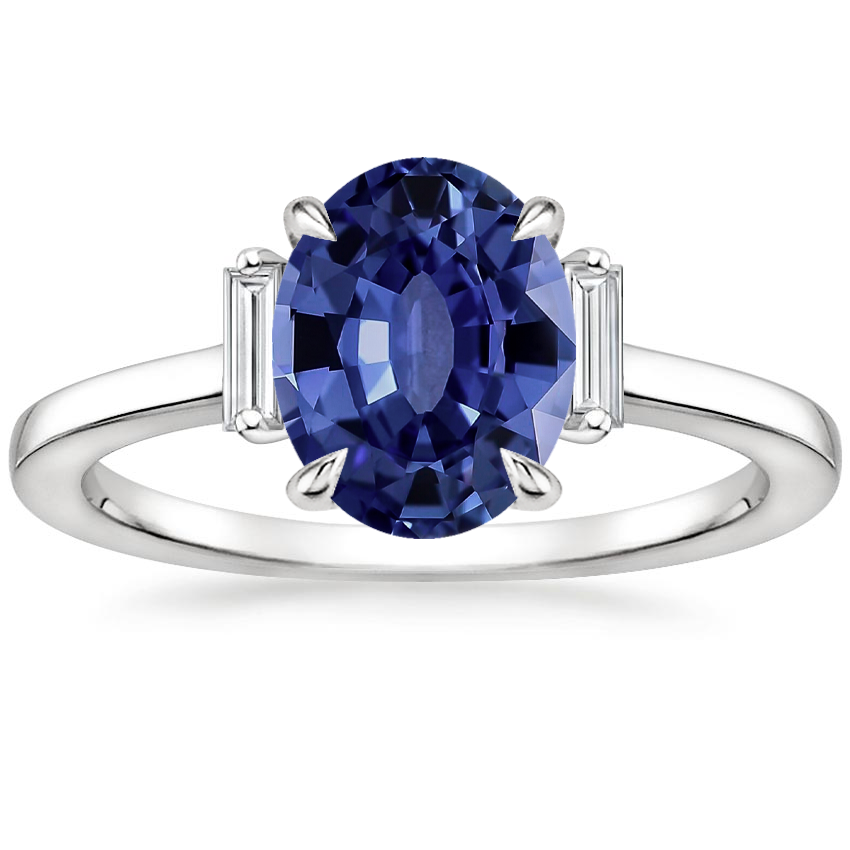 Sapphire Piper Diamond Ring in 18K White Gold