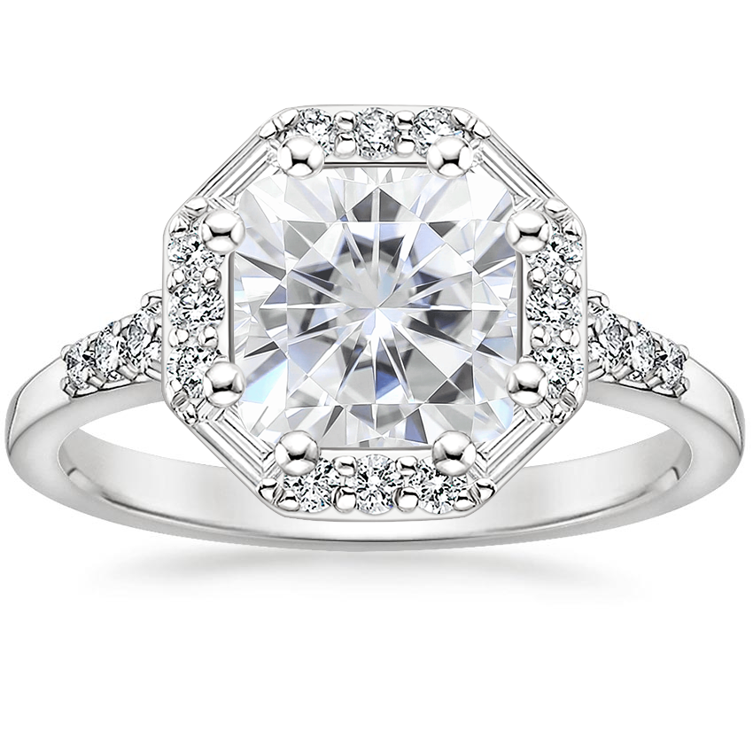 Moissanite Octavia Diamond Ring (1/3 ct. tw.) in 18K White Gold