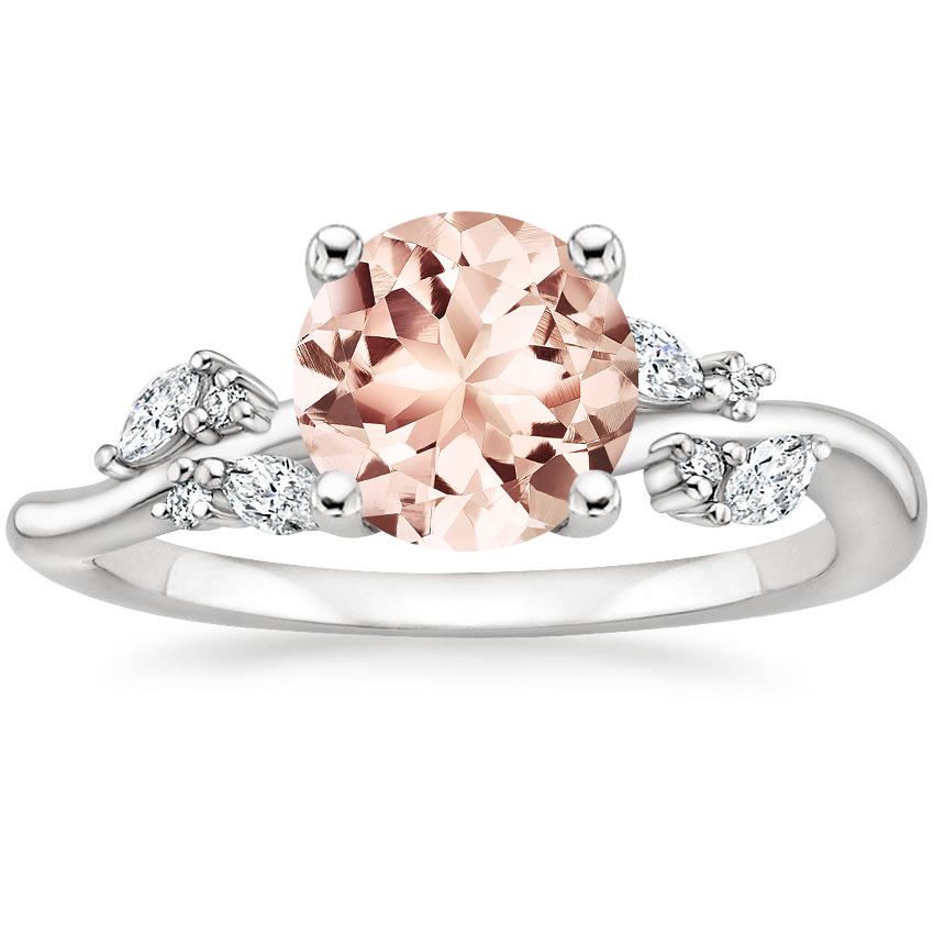 Morganite Arden Diamond Ring in Platinum