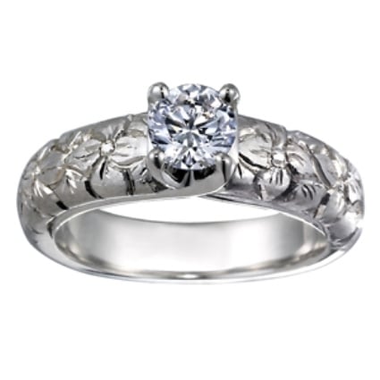 Custom Hand-Carved Flower Ring | Brilliant Earth