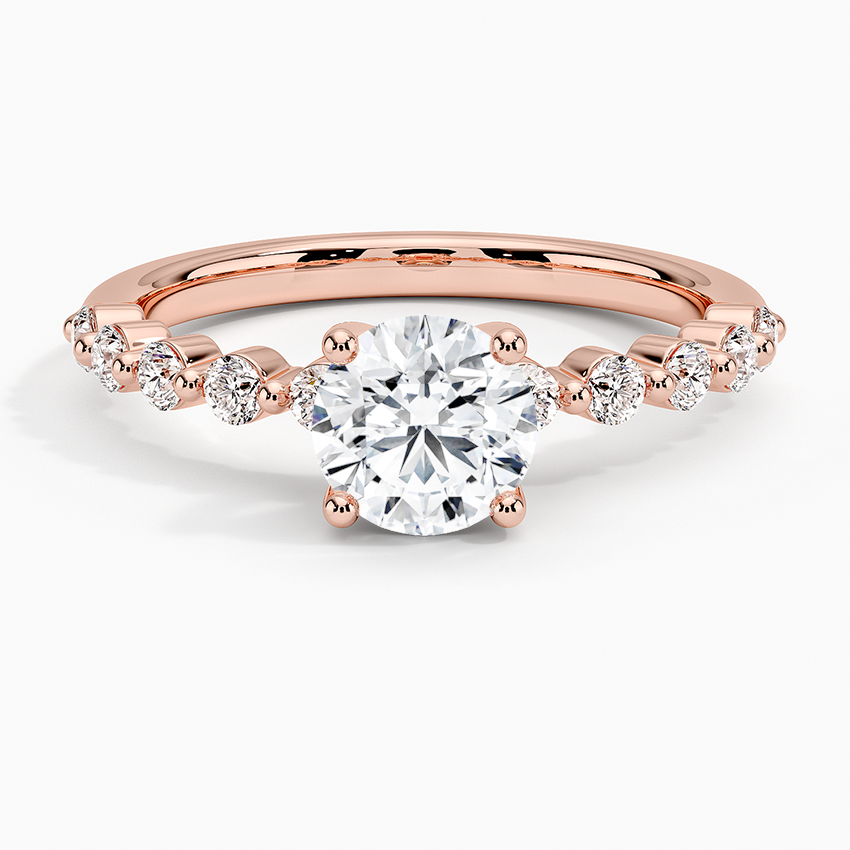 14K Rose Gold Marseille Half Coverage Diamond Ring (1/4 ct. tw.)
