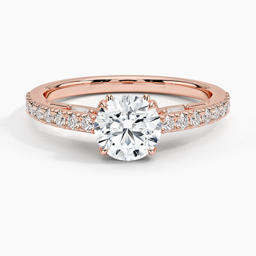 14K Rose Gold Secret Garden Adorned Gallery Diamond Ring (1/2 ct. tw.)