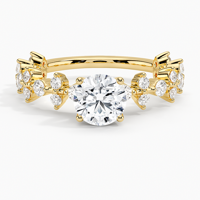 18K Yellow Gold Reflection Diamond Ring