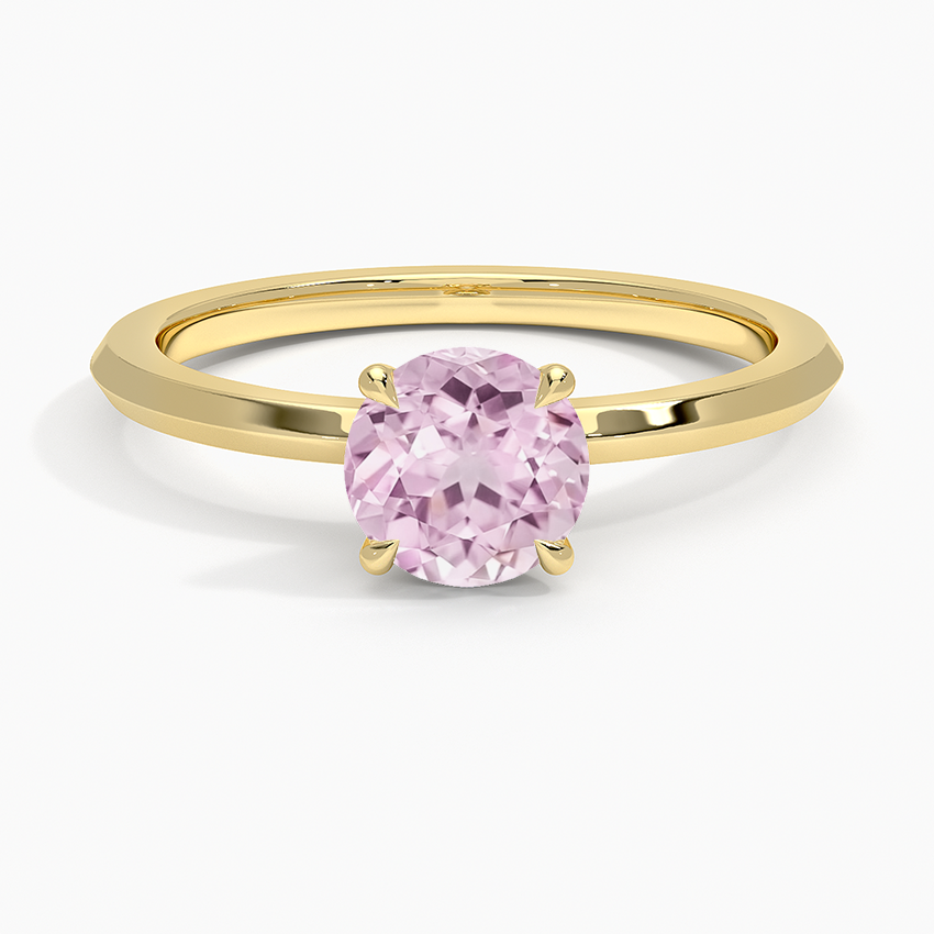 Lab Grown Sapphire Hazel Solitaire Ring in 18K Yellow Gold