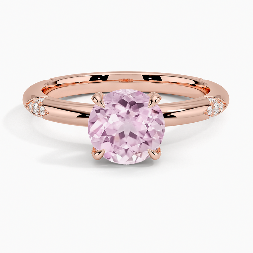 Lab Grown Sapphire Alula Diamond Ring in 14K Rose Gold