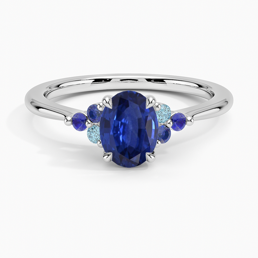 Sapphire Indigo Melody Ring in 18K White Gold