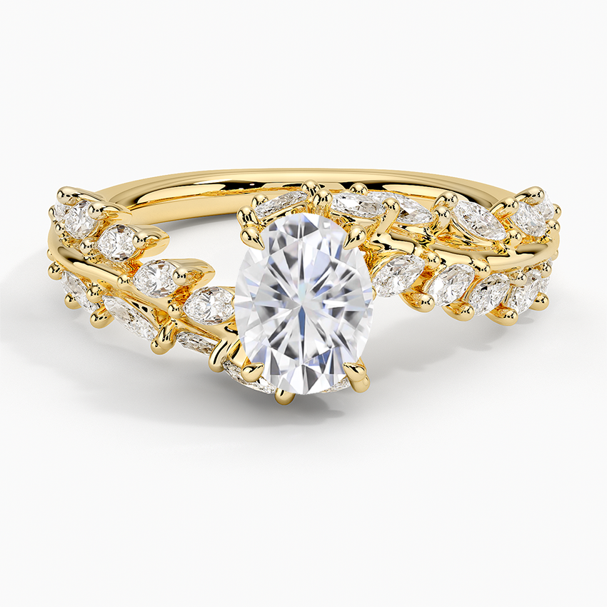 Moissanite Winding Ivy Diamond Ring (3/4 ct. tw.) in 18K Yellow Gold