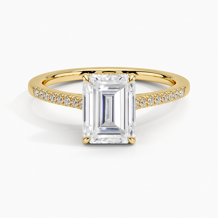 Moissanite Lissome Diamond Ring (1/10 ct. tw.) in 18K Yellow Gold