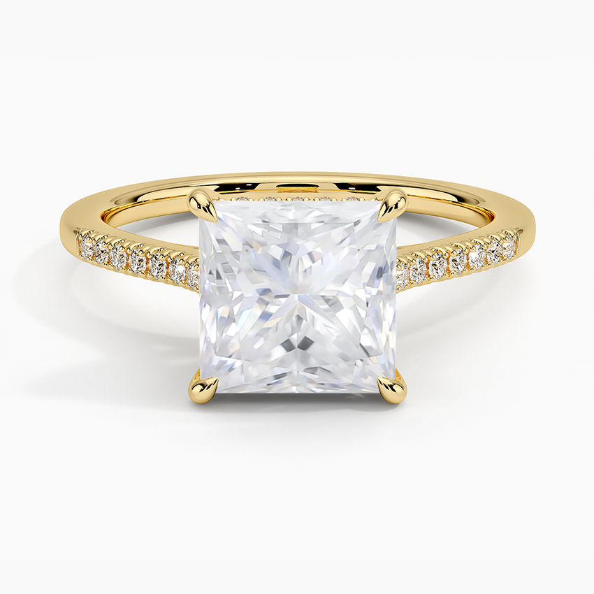 Moissanite Lissome Diamond Ring (1/10 ct. tw.) in 18K Yellow Gold