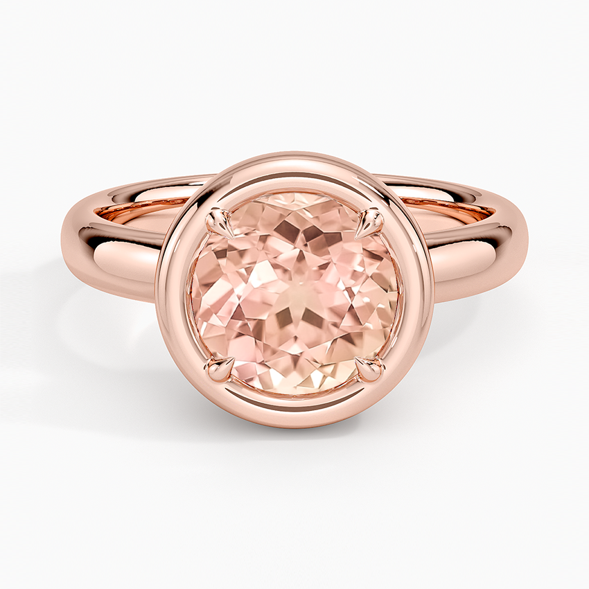 Lab Grown Sapphire Andrea Bezel Prong Ring in 14K Rose Gold | Brilliant ...