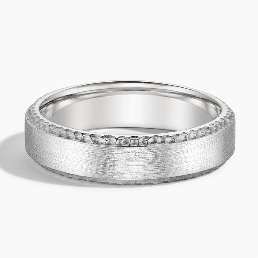 Hammered 5.5mm Wedding Ring | Elias