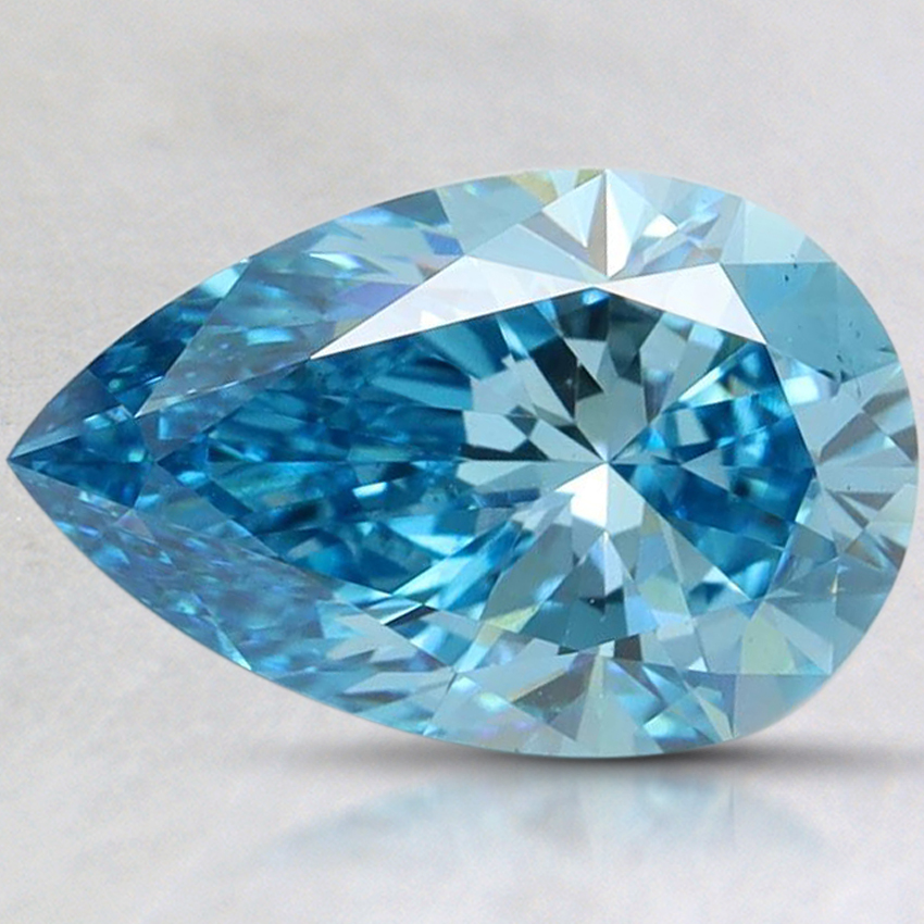 2.02 Ct. Fancy Vivid Blue Pear Lab Created Diamond | 5948990A