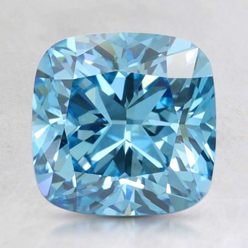 2.08 Ct. Fancy Vivid Blue Cushion Lab Created Diamond | 5949966A