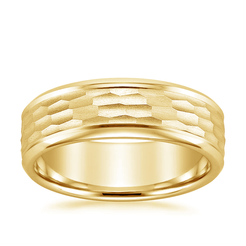 River 6mm Wedding Ring in 18K Yellow Gold