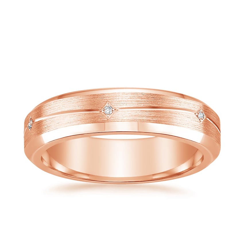 Cosmos Diamond 5.5mm Wedding Ring in 18K Yellow Gold