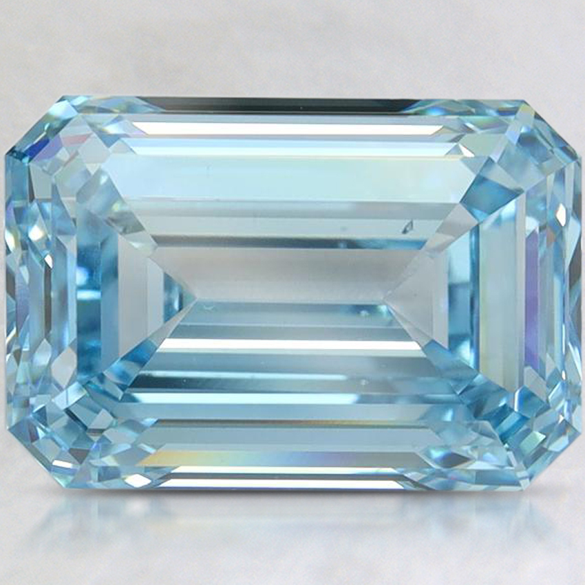 5.14 Ct. Fancy Intense Blue Emerald Lab Created Diamond | 6051144A