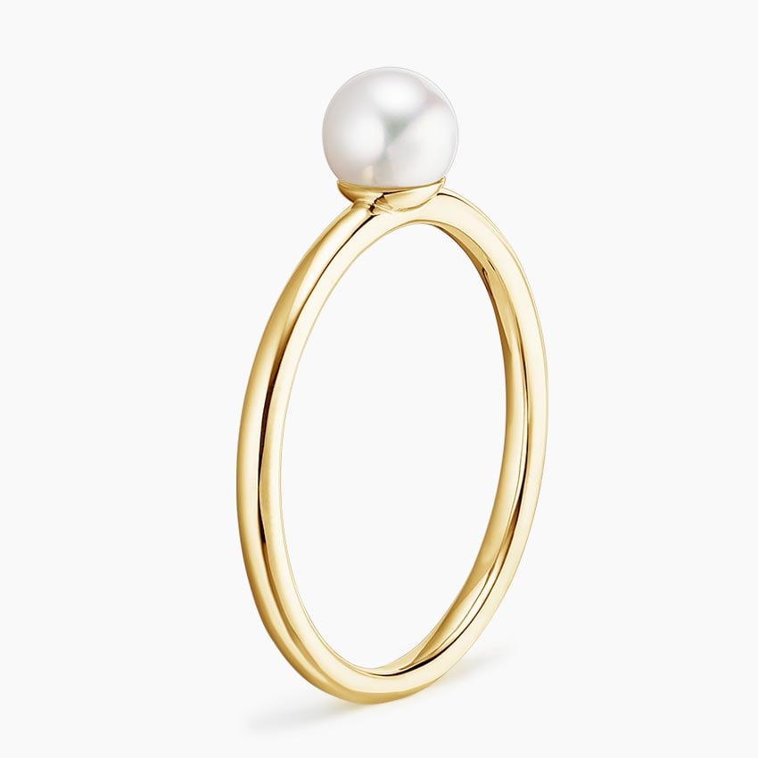 Saskia Cultured Pearl Solitaire Ring