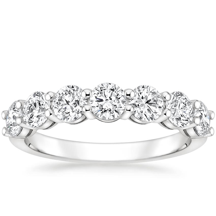 Round Seven Stone Diamond Ring (1 1/2 ct. tw.) in 18K White Gold