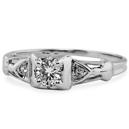 Retro Diamond Vintage Ring | Snowdrop | Brilliant Earth