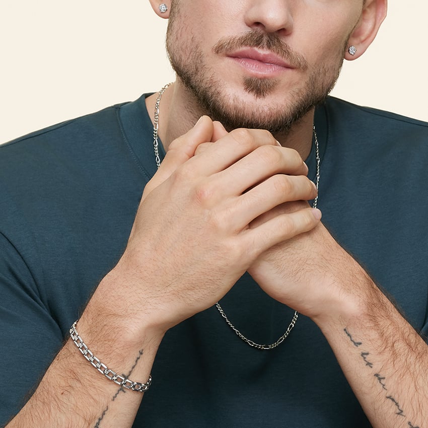 Silver Homme 7 in. Link Chain Bracelet - Brilliant Earth