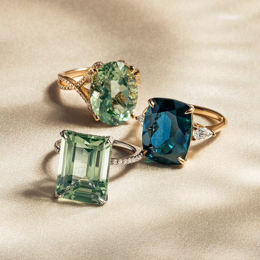 Soiree London Blue Topaz and Diamond Cocktail Ring - Brilliant Earth