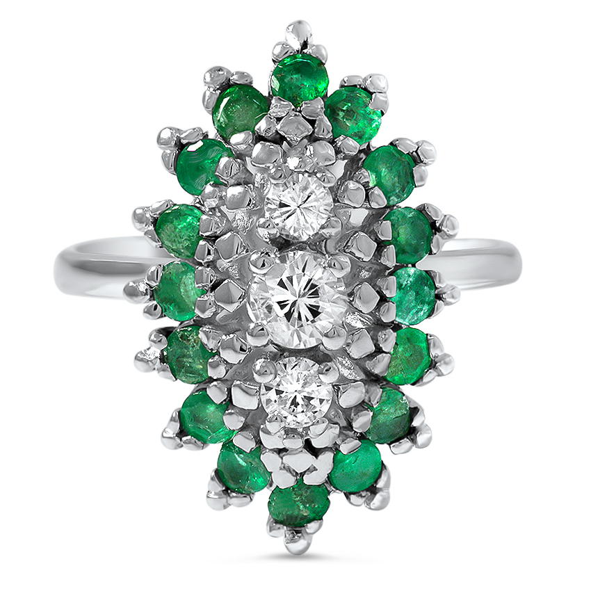 Retro Diamond Cocktail Ring | Rene | Brilliant Earth