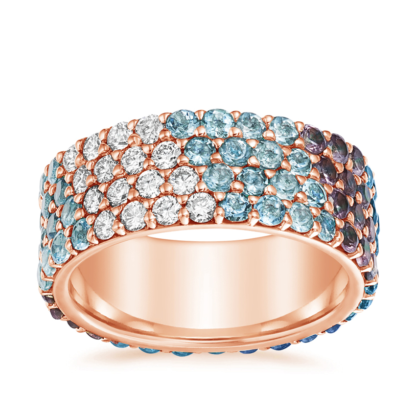 Coastal Ombre Cocktail Ring in 18K Yellow Gold