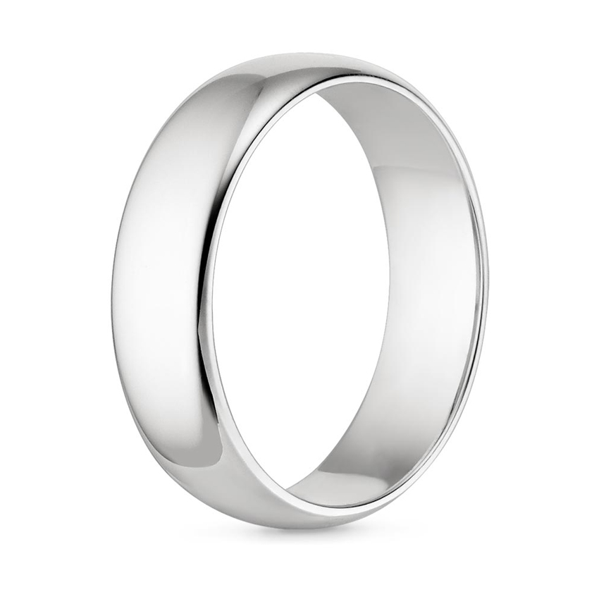 Comfort Fit 5mm Wedding Ring in Platinum