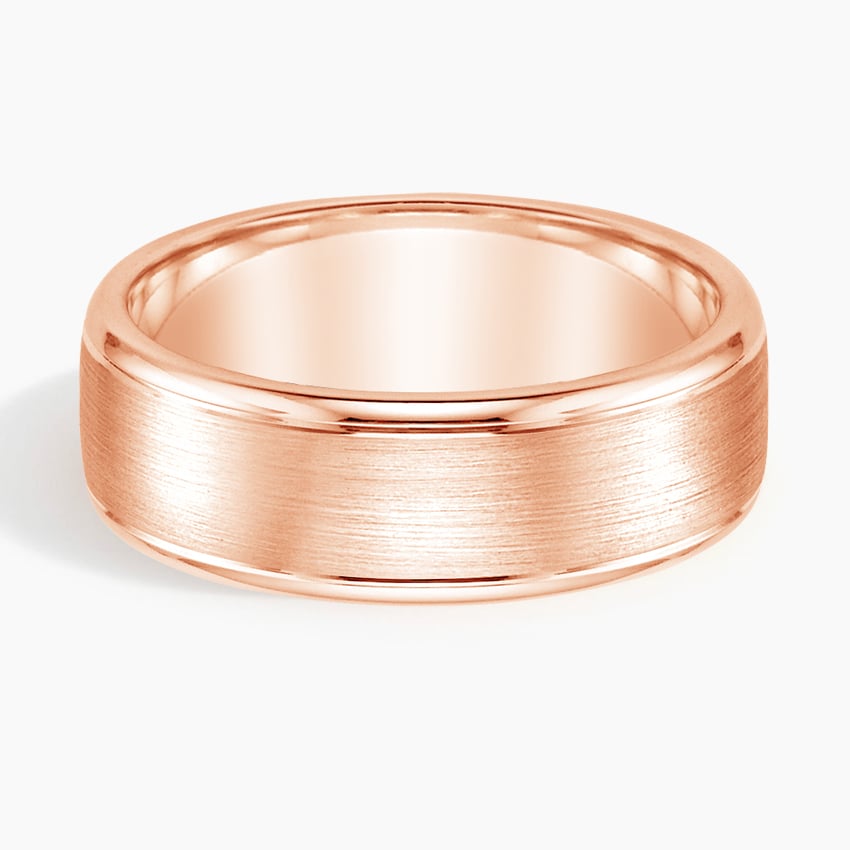 7mm Beveled Edge Matte Wedding Ring | Brilliant Earth