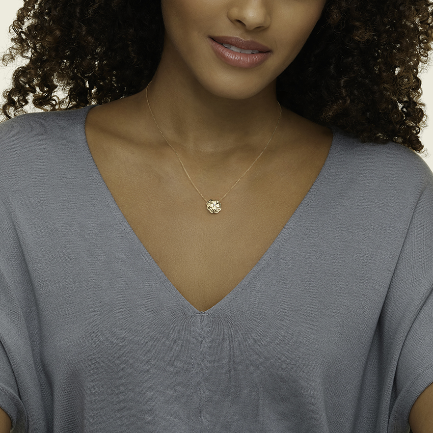 Clover Lab Diamond Pendant Necklace in 14K Yellow Gold